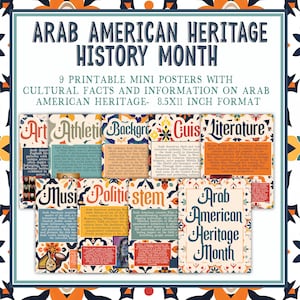 Arab American History Month Posters | Arab Americans Poster Set | Arab ...