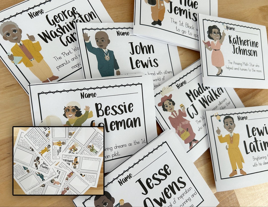 Black History Month Books | Mini Foldable Book Bundle | Informational ...