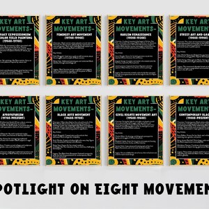 Black History Month Artist Bulletin Board | Black Art Movements Poster ...