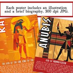 Egyptian Gods and Goddesses Bulletin Board Set | Egyptian Mythology ...