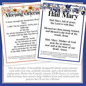 Catholic Prayers for Kids Posters | 13 Printable Prayer Posters for ...