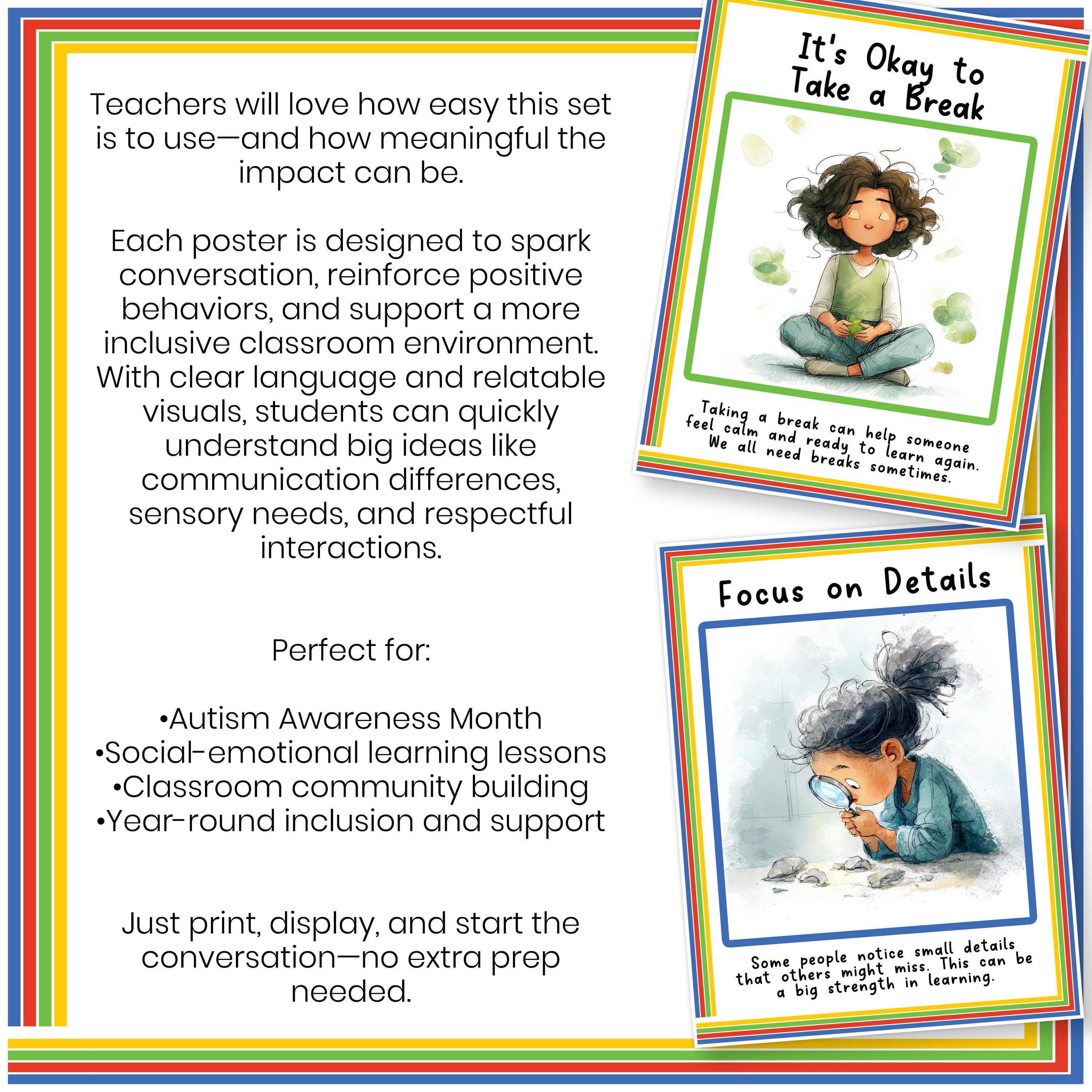 Autism Awareness Month Bulletin Board | Neurodiversity Posters ...