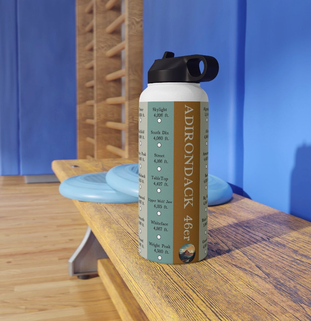 Adirondack High Peaks 46er Checklist Stainless Steel Water - Etsy