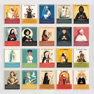 Catholic Saints Poster Set | Religious Teacher Saint Posters | Digital ...