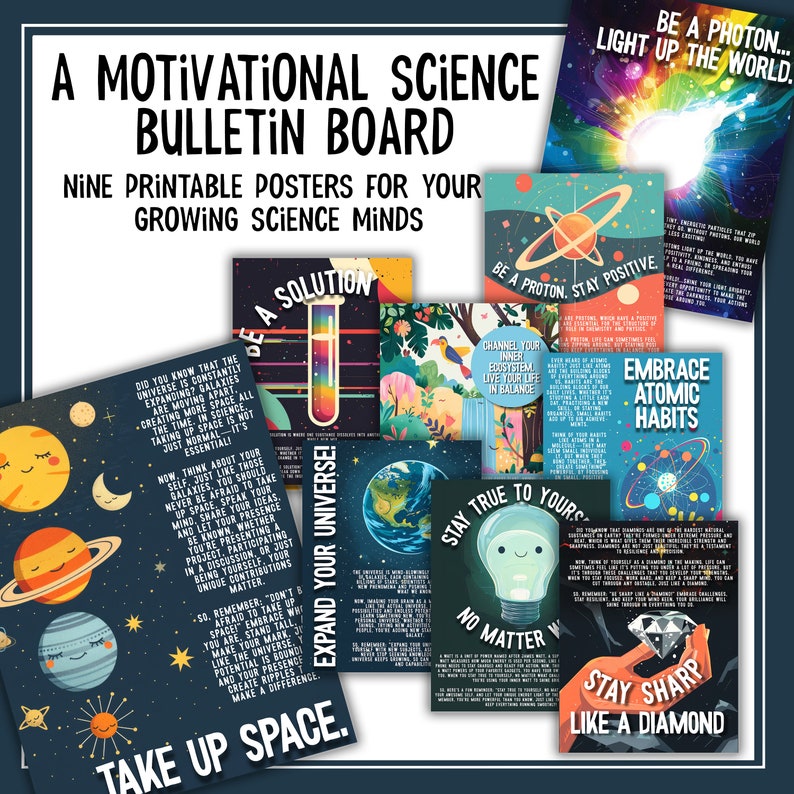 Motivational Science Class Posters | Inspirational Middle School ...