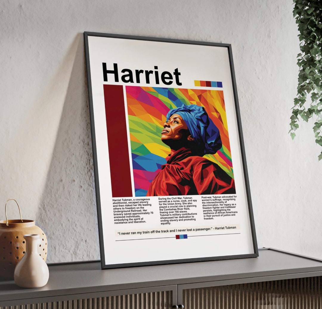 Harriet Tubman Digital Art Print | Black History Month Printable ...