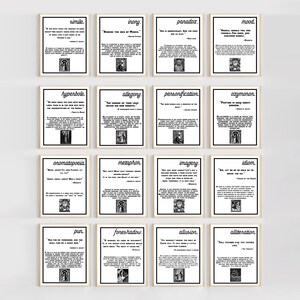 Literary Device Posters | Literary Terms Shakespeare ELA Bulletin Board ...