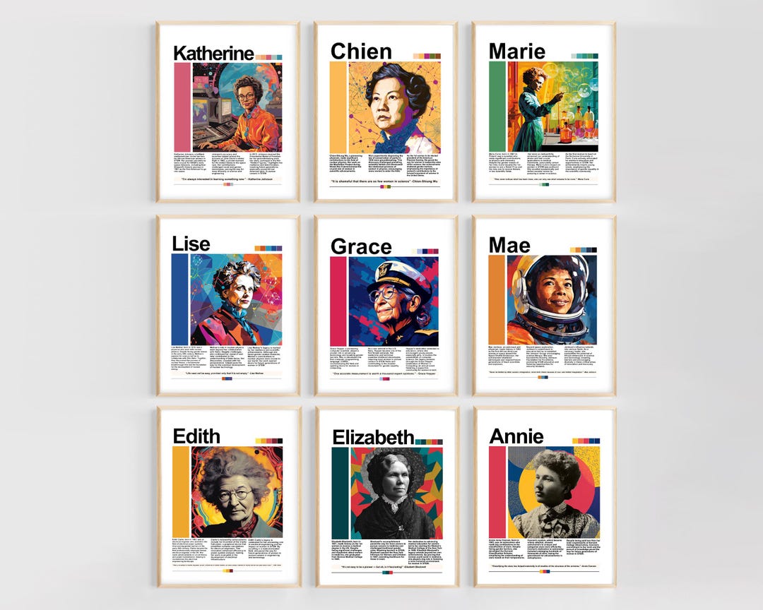 Women in STEM Bulletin Board | Women in Science Math Posters | Women's ...