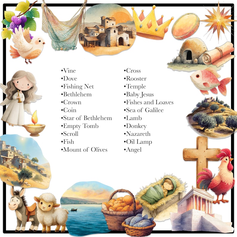 New Testament Bible Clipart | 50 PNG Bible Characters, Stories, Symbols ...