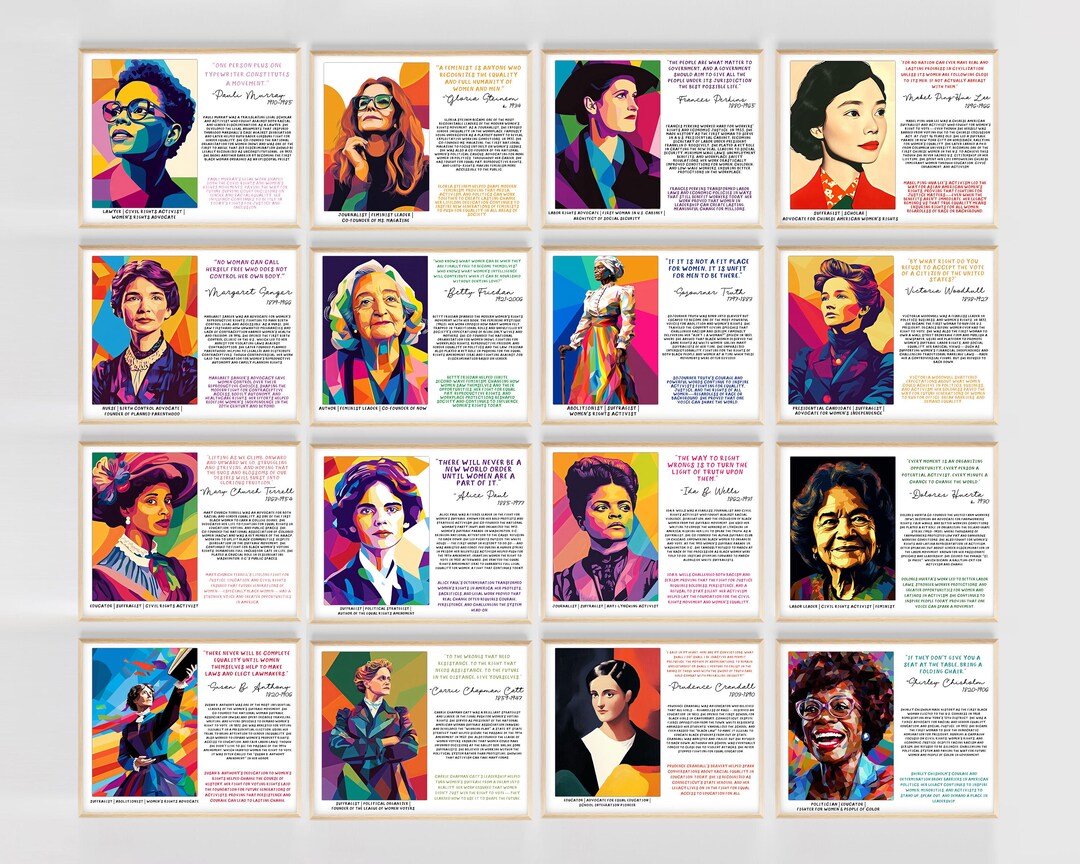 Women’s History Month Bulletin Board Poster Set | Women’s Rights ...