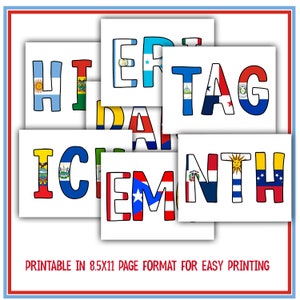 Hispanic Heritage Month Flag Letters | Hispanic American History Month ...