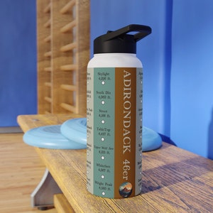 Adirondack High Peaks Water Bottle Adk46er Water Bottle Adirondacks ...