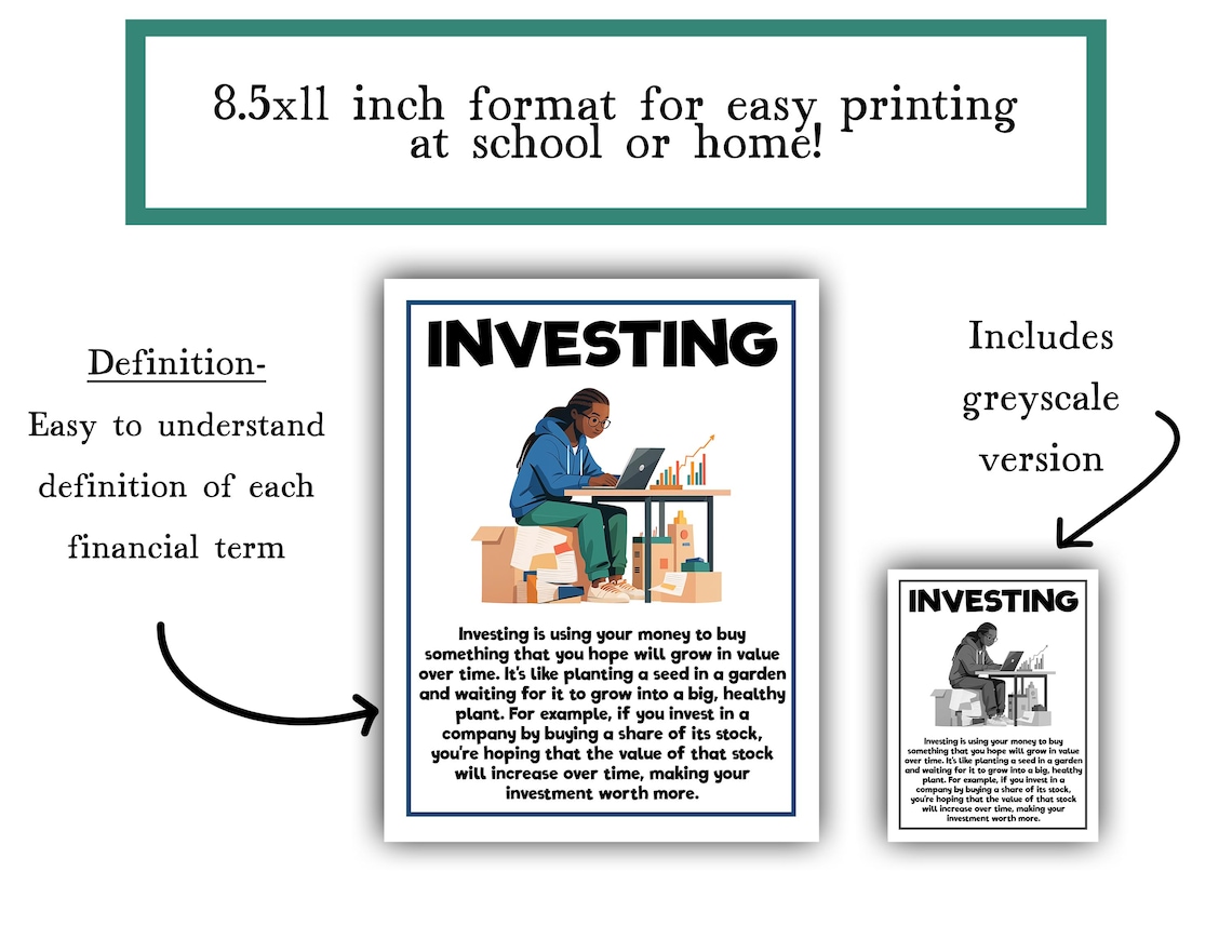Financial Literacy Bulletin Board | Money Curriculum for Kids | Passive ...