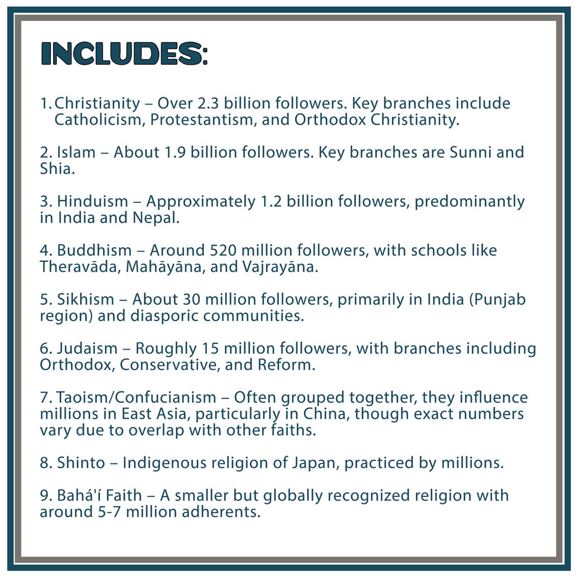 World Religions Bulletin Board | Educational & Inclusive Classroom ...