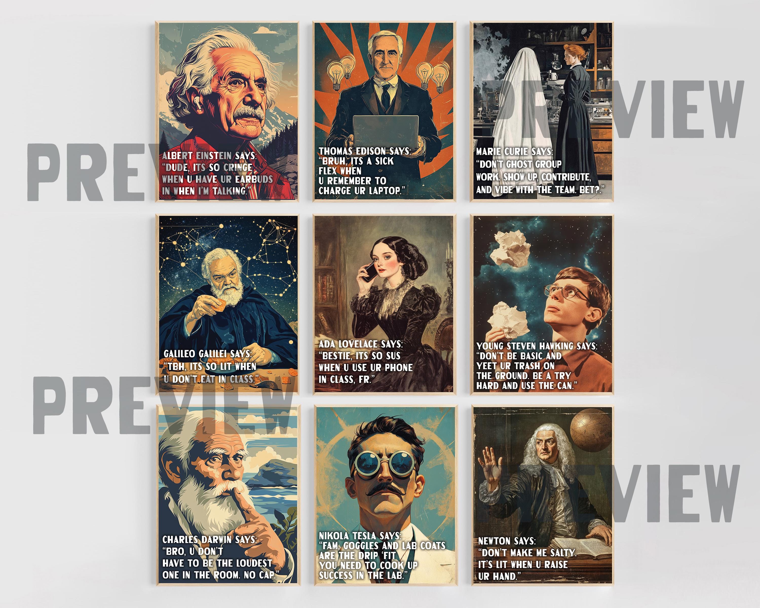 Funny Science Class Rules Posters | High School Middle School Teacher ...