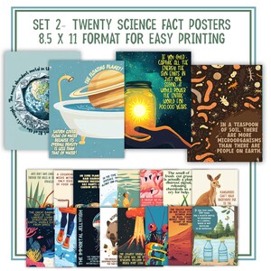 Funny Science Class Posters Set 2 | Hilarious Facts Science Teacher ...