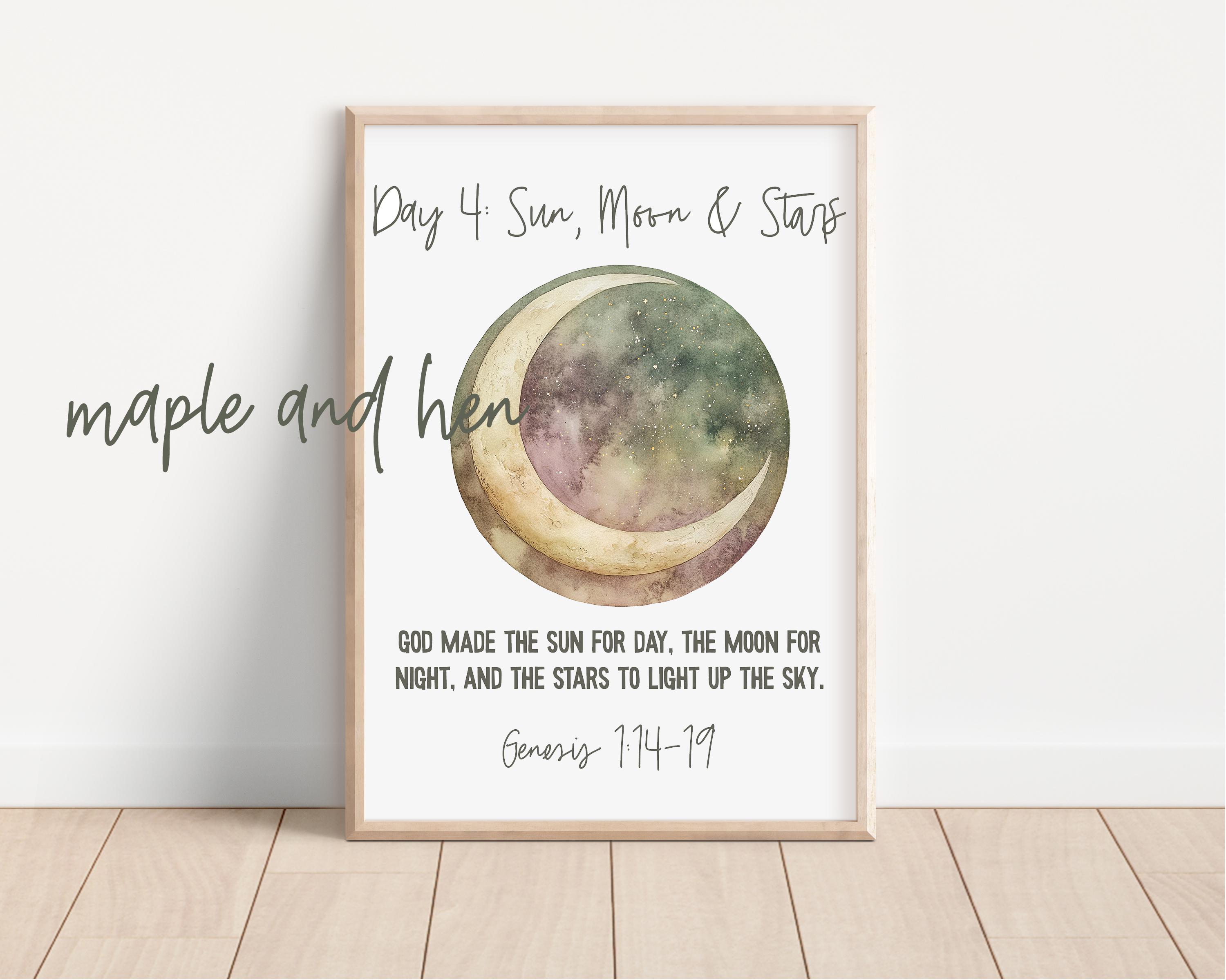 7 Days of Creation Poster Set | Children's Sunday School Genesis ...