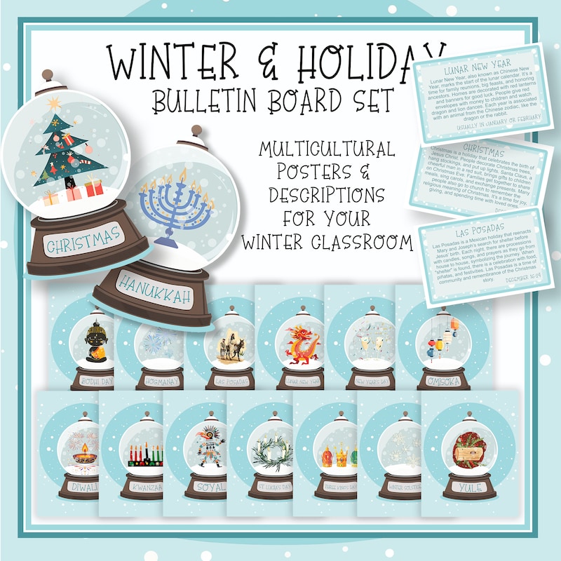 Winter Bulletin Board Kit - Etsy