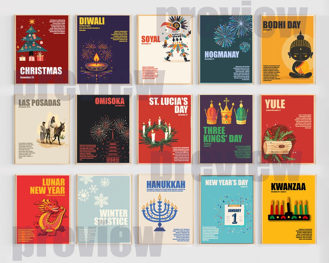 World Winter Holidays Bulletin Board | Holidays Around the World ...