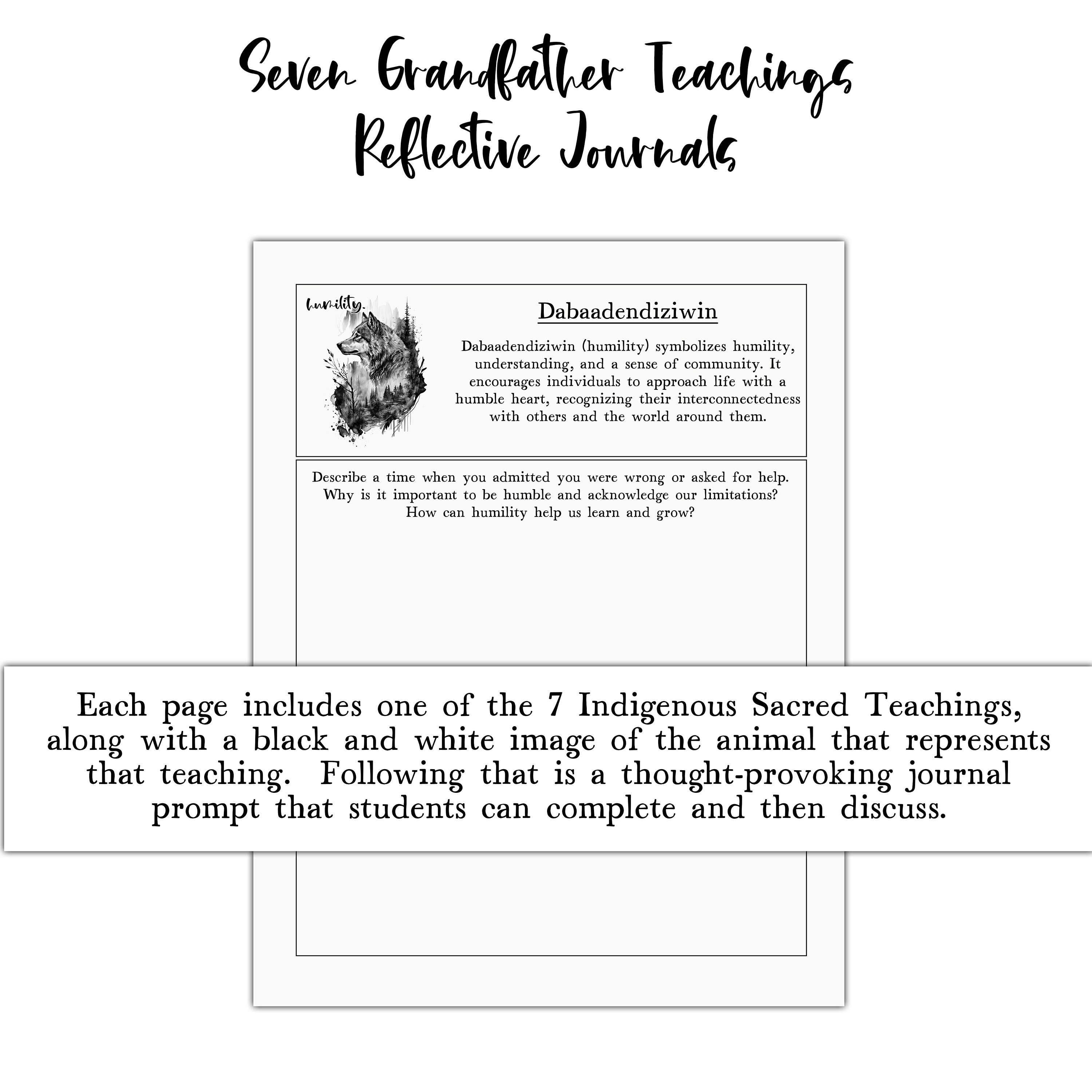 Seven Grandfather Teachings Journal Prompts | Indigenous 7 Sacred ...