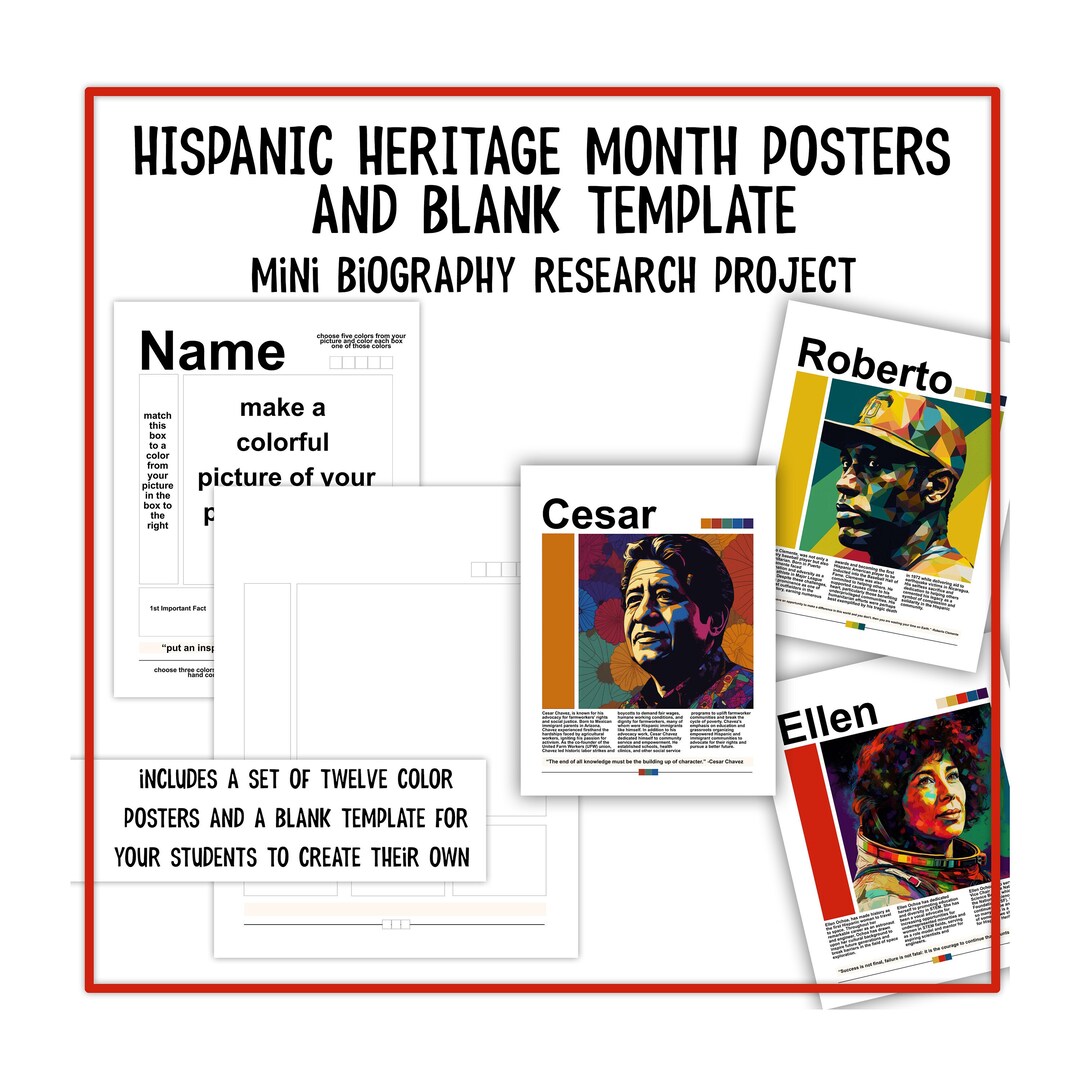 Hispanic American Heritage Month Project | Hispanic Americans History ...