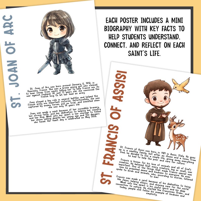Catholic Saints Bulletin Board Kit | Saint of the Week Posters ...