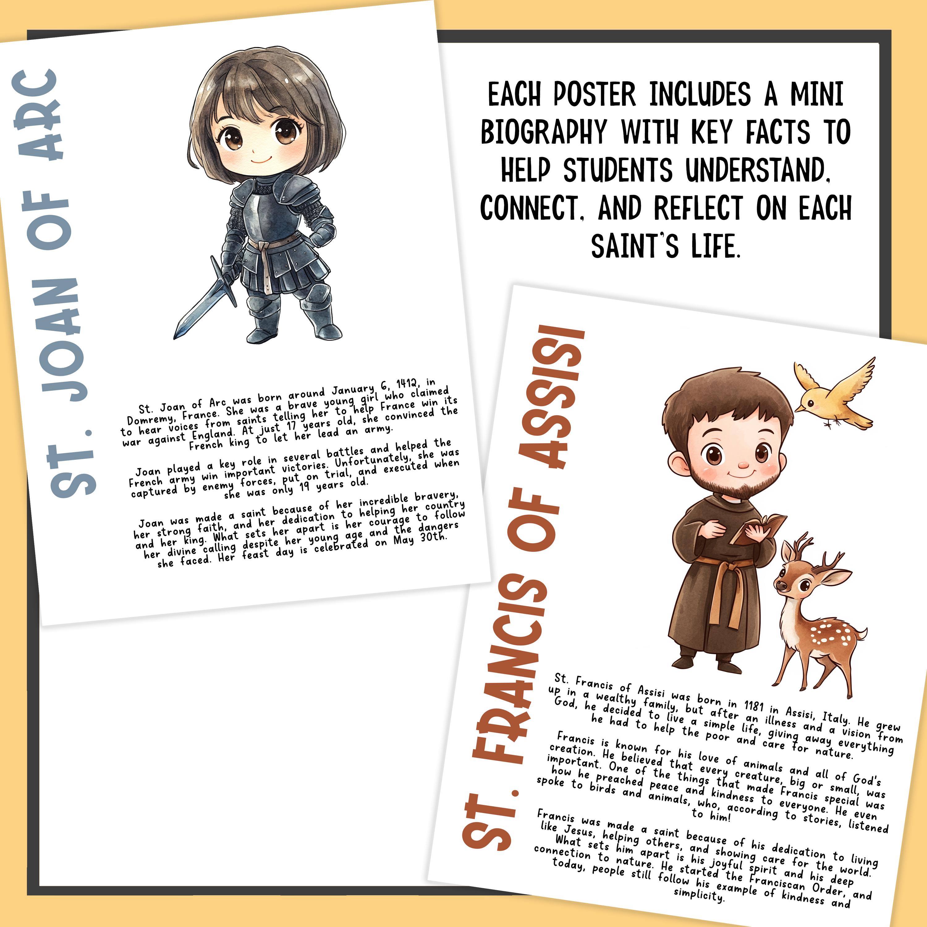 Catholic Saints Bulletin Board Kit | Saint of the Week Posters ...
