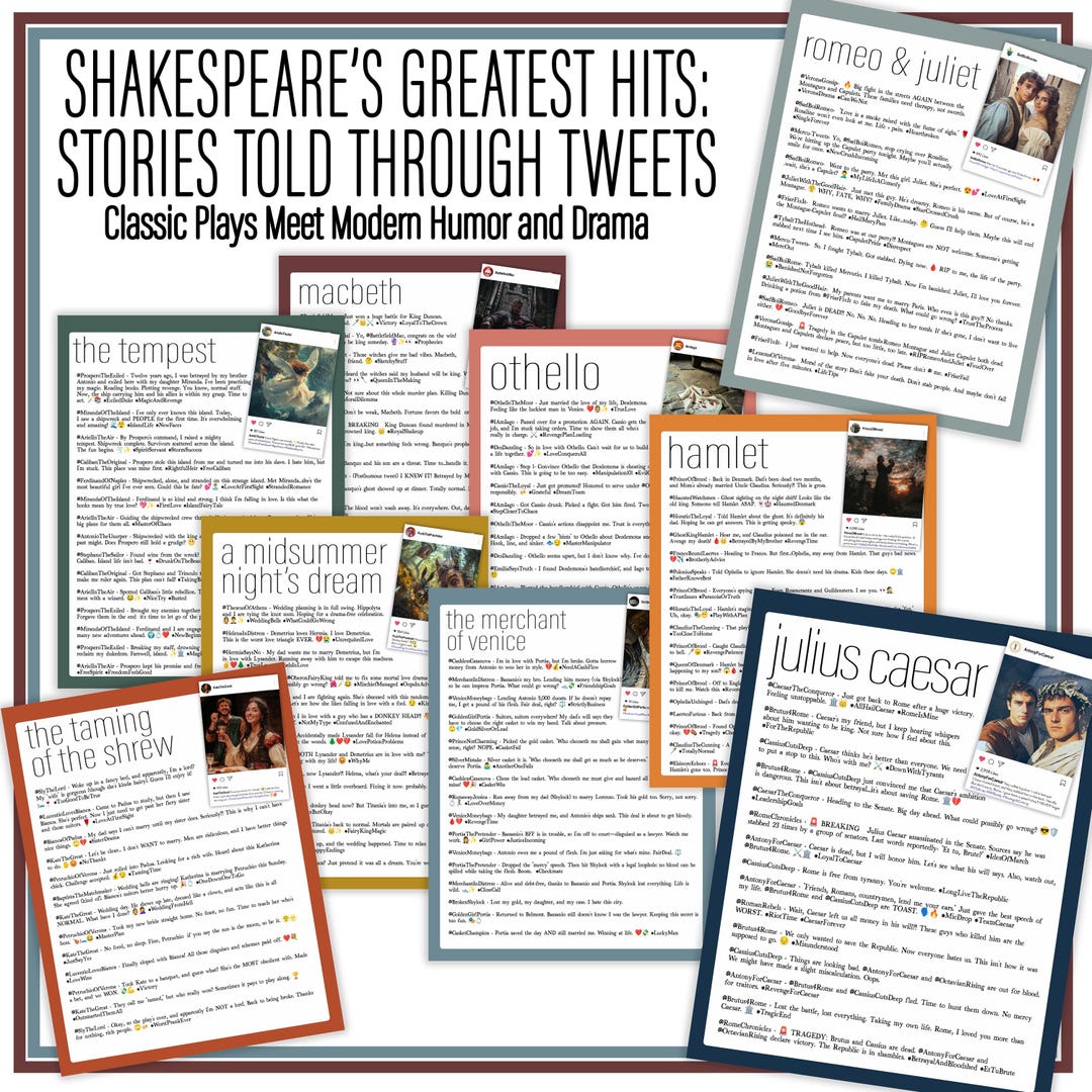 Shakespeare Bulletin Board | Classic Plays Reimagined as Hilarious ...