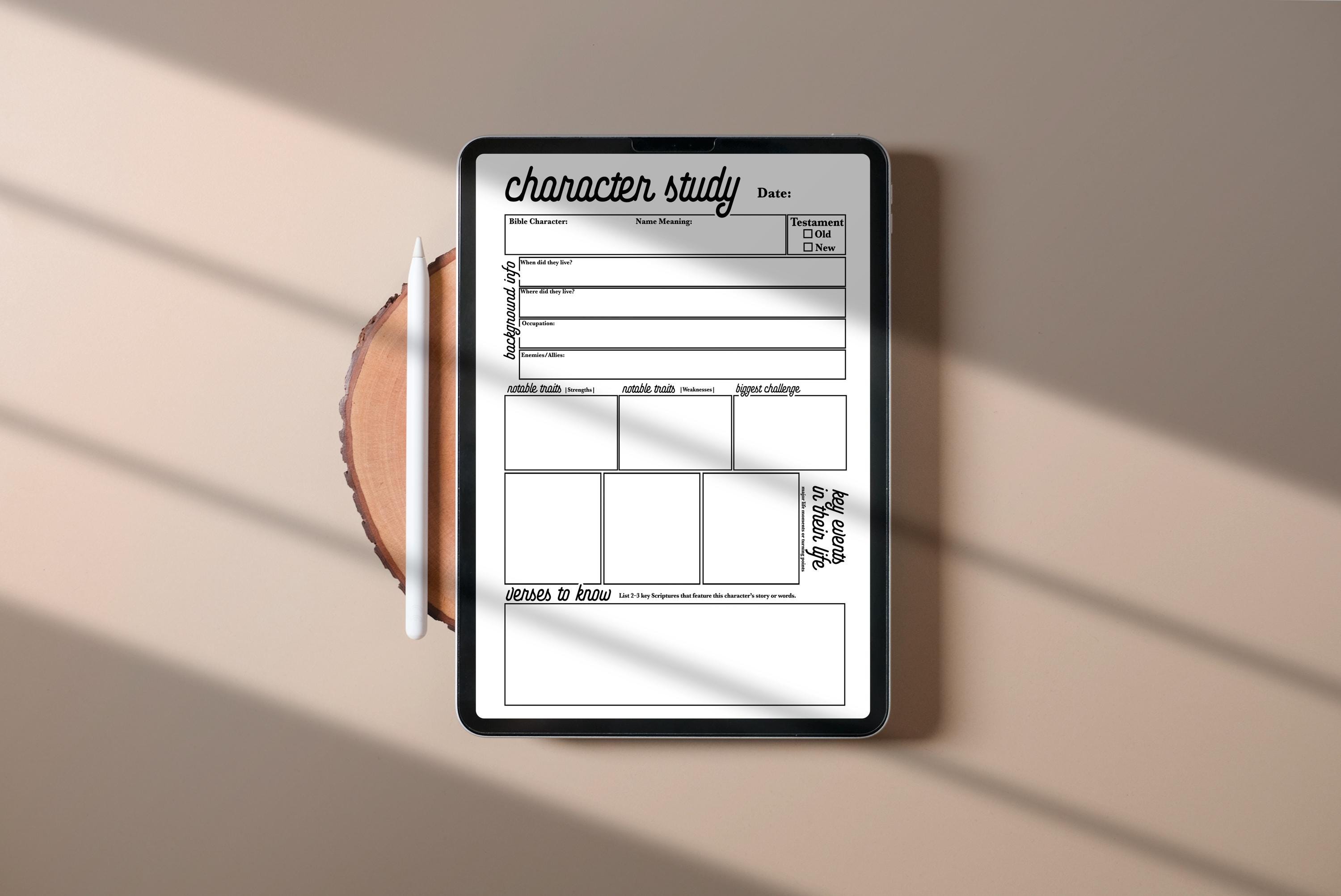 Bible Character Study Guide | Printable Christian Bible Study ...