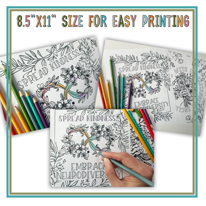 Neurodiversity Awareness Month Coloring Pages | Autism Acceptance ...