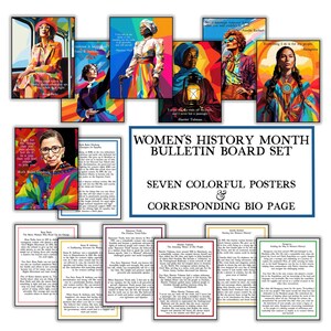 Women's History Month Bulletin Board Set Posters | International Women ...