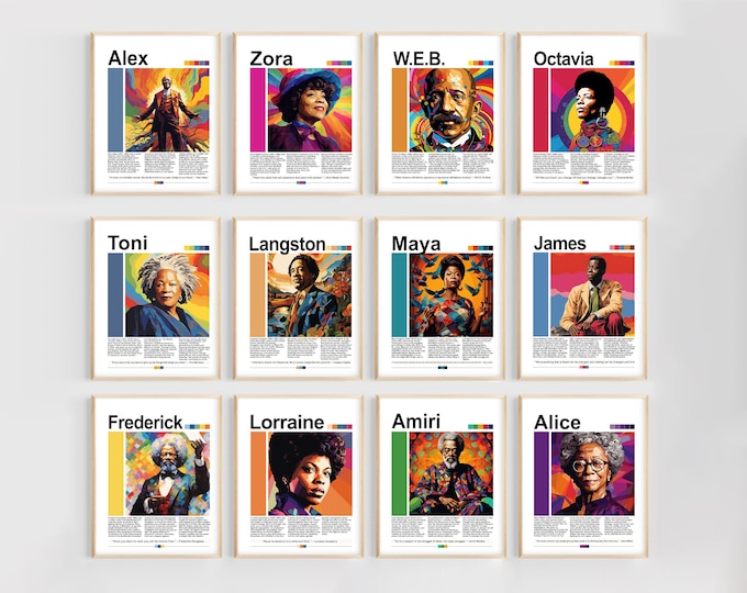 Black Authors Bookmark Set (4 Bookmarks)/ African American Author ...