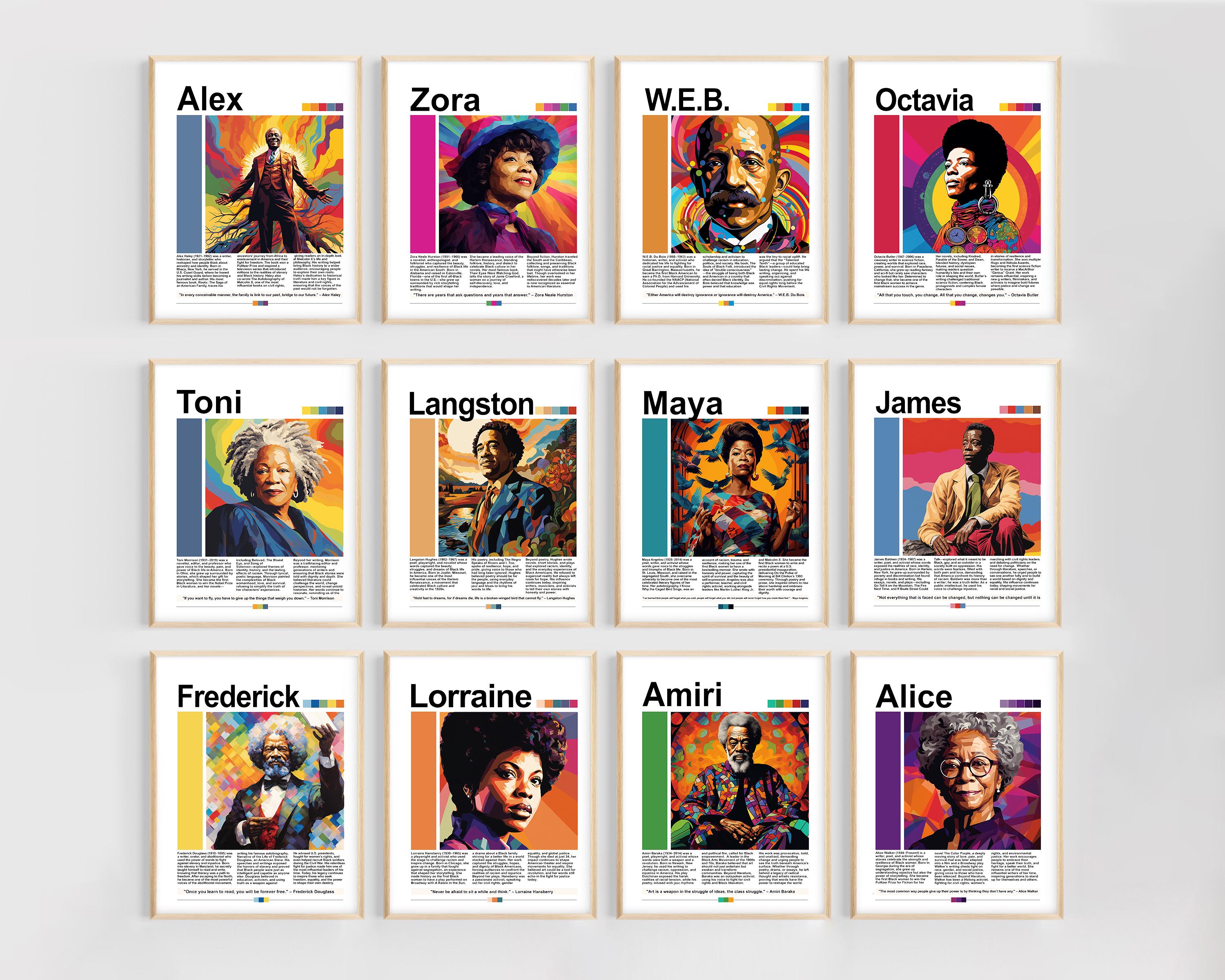 Black History Month Authors Bulletin Board | Black Writers, Authors ...