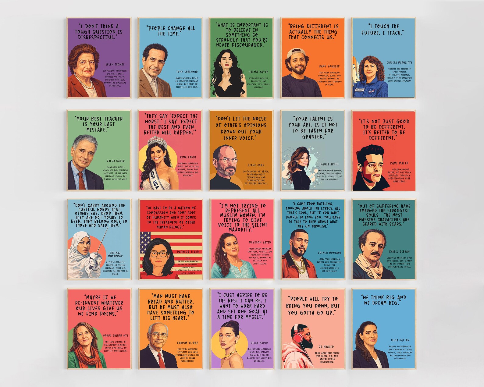 Arab American Heritage Month | Arab American Quotes Bulletin Board Mini ...