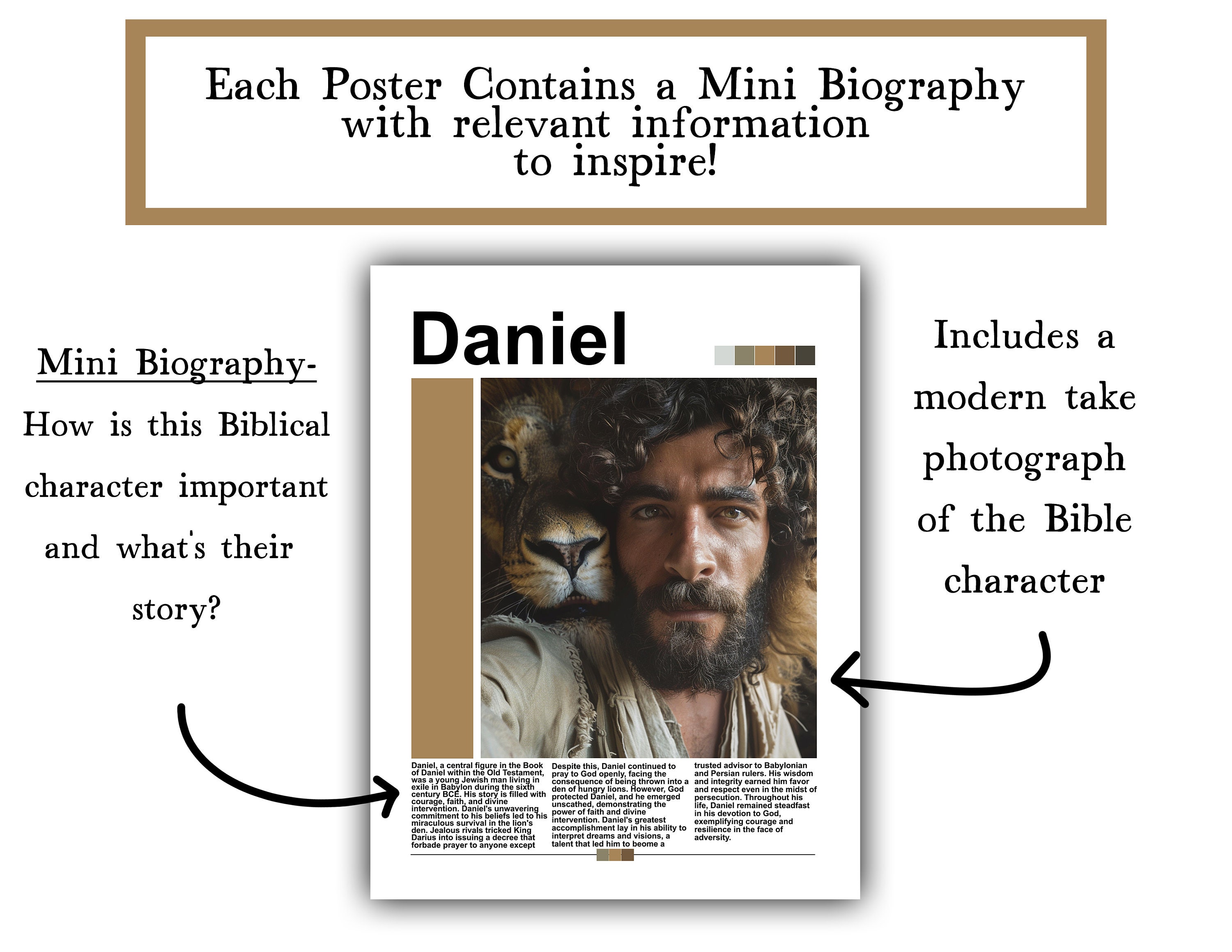 Bible Story Bulletin Board | Bible Verse Character Posters | Kids ...