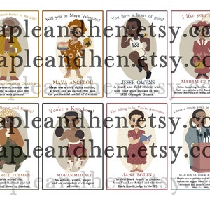 Black History Valentine Cards African American Printable Valentine's ...
