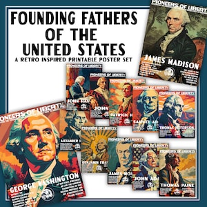 Founding Fathers Bulletin Board Set | US Government Posters ...