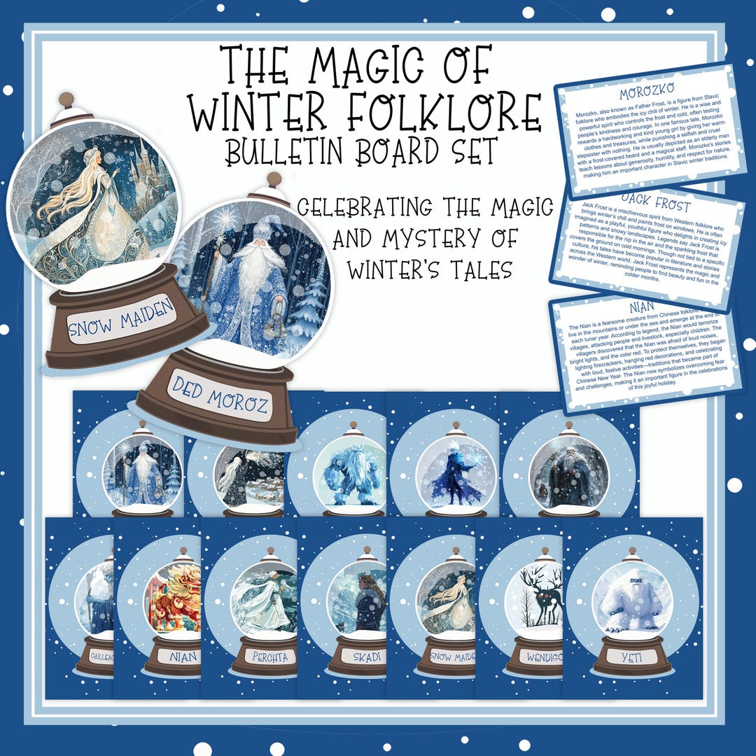 Winter Folklore Creatures Posters | Mythical Legends Classroom Decor ...