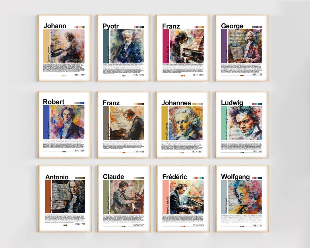 Music Composers Posters | Musical Composer Bulletin Board Poster Set ...
