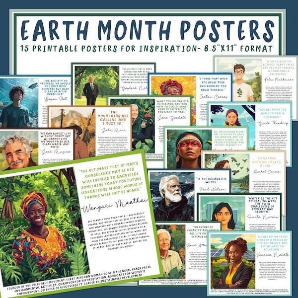 Earth Day Posters for Kids - Etsy
