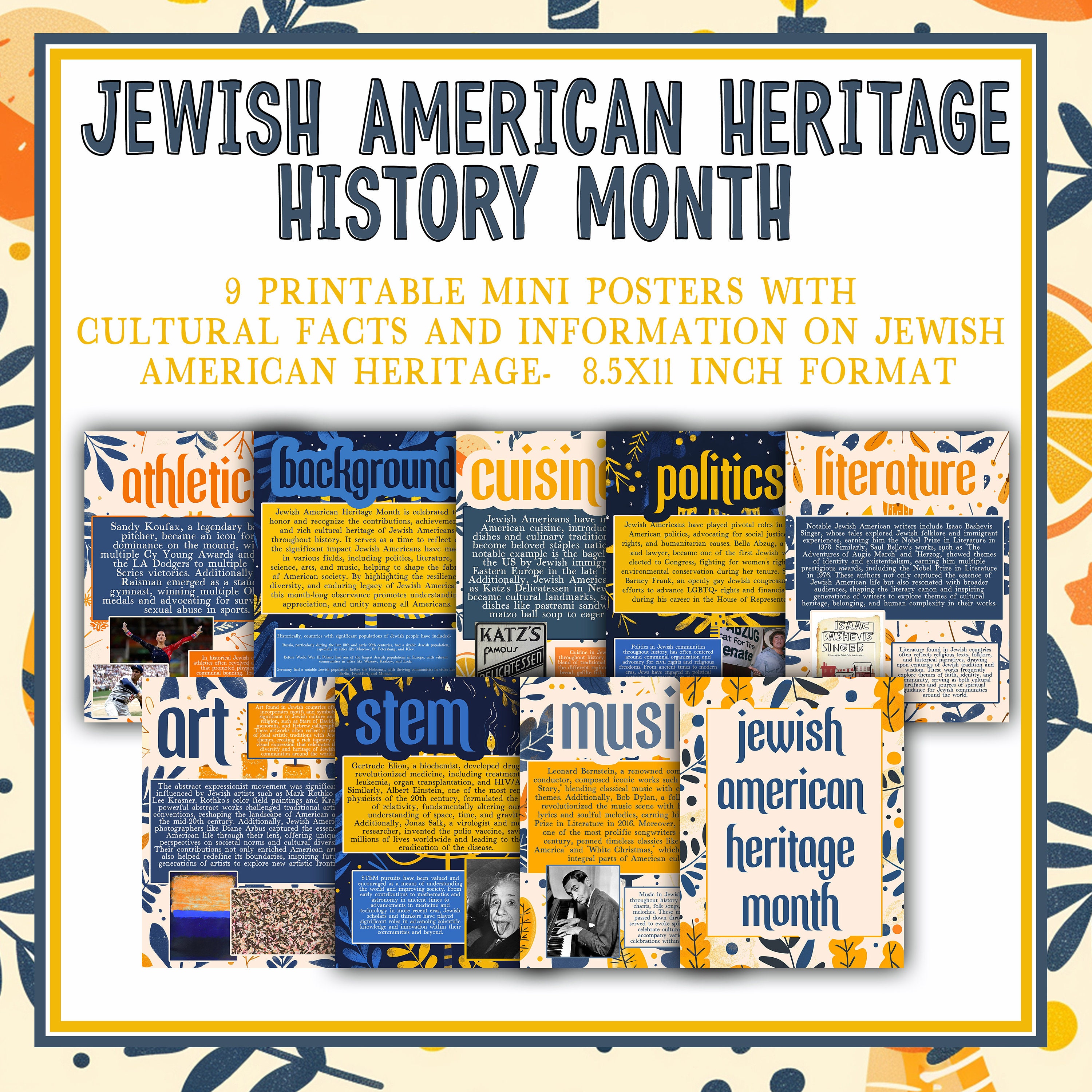 Heritage Month Poster Bundle | History Month Bulletin Board Sets | Arab ...