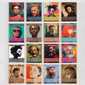 Artist Bulletin Board Poster Set | Famous Artists Posters | Art History ...