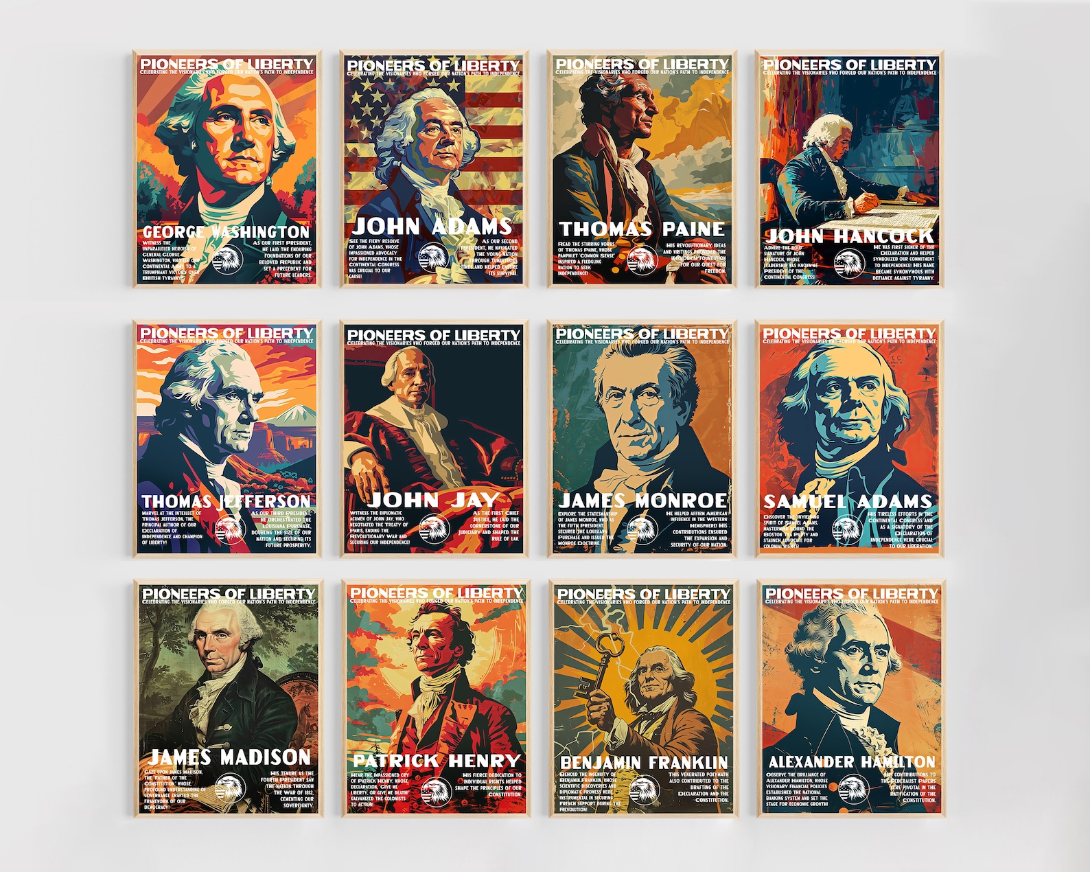 Founding Fathers Bulletin Board Set | US Government Posters ...