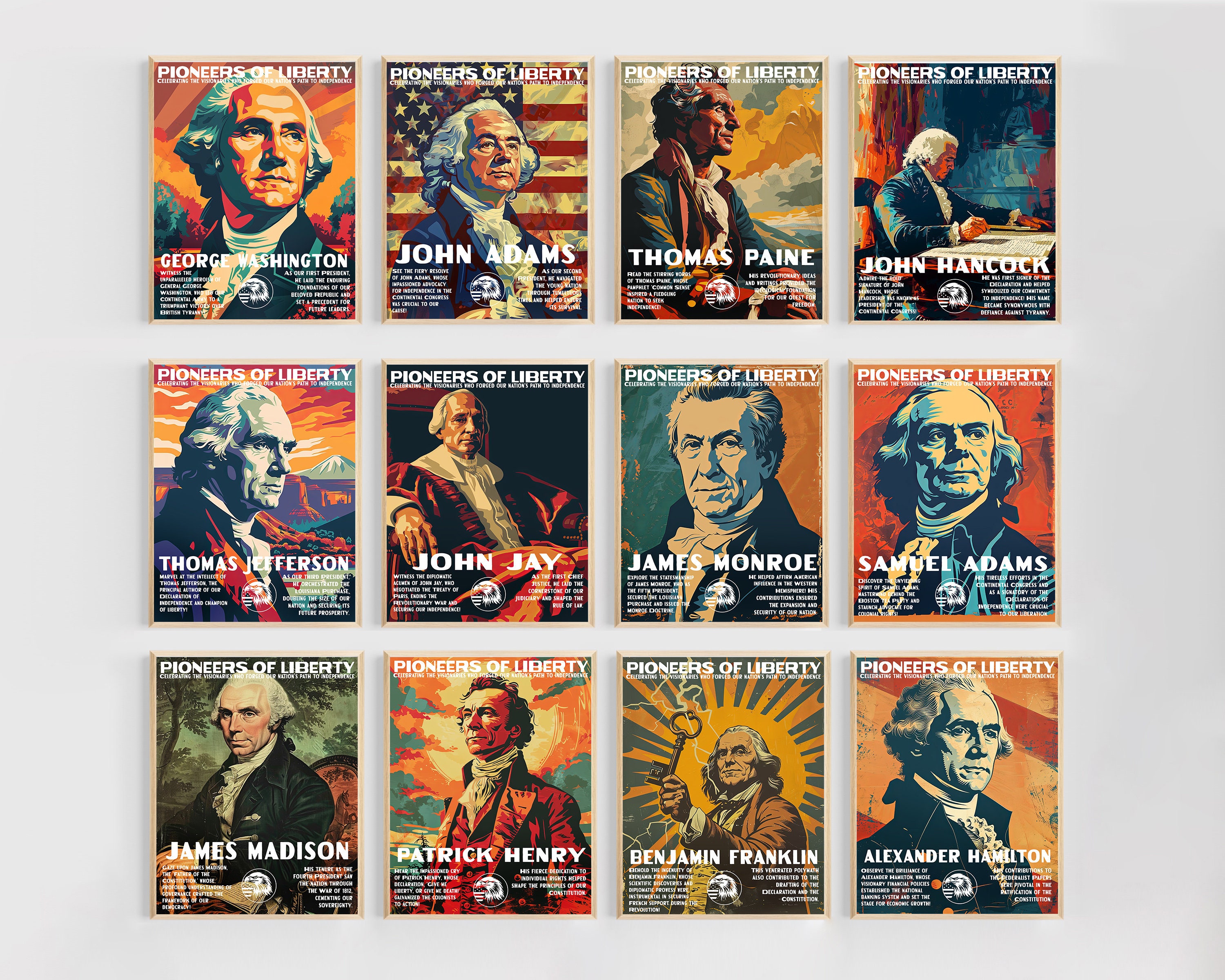 Founding Fathers Bulletin Board Set | US Government Posters ...