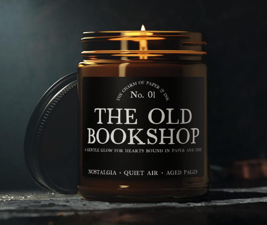 The Old Bookshop Candle | Book Lover Gift | Cozy Bookish Reading Candle ...