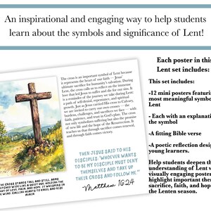 Symbols of Lent Poster Set | Catholic School Lent Bulletin Board Decor ...