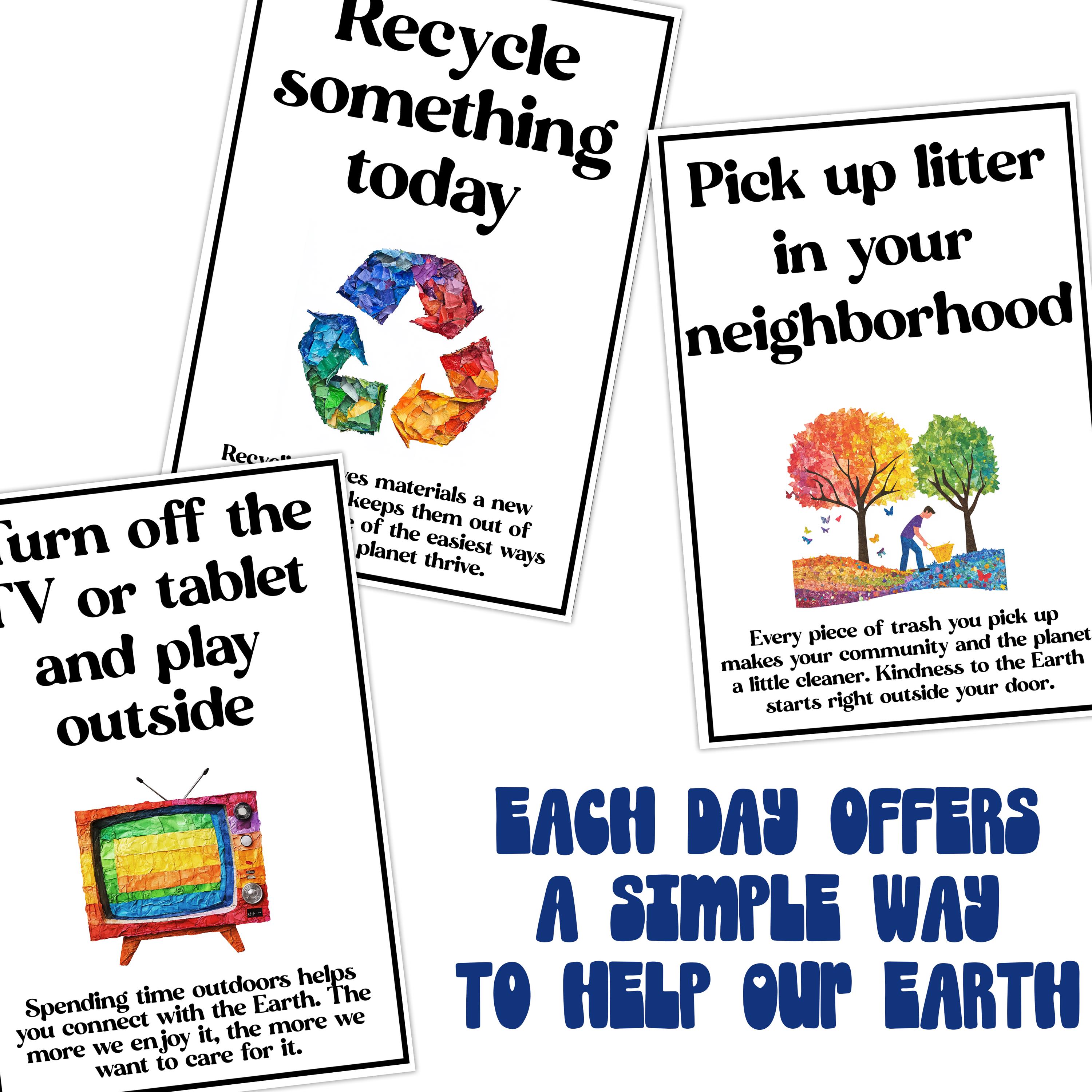 Earth Month Bulletin Board | Earth Day Interactive Poster Set ...