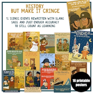Funny History Posters for Classroom | Gen Alpha Slang Bulletin Board ...