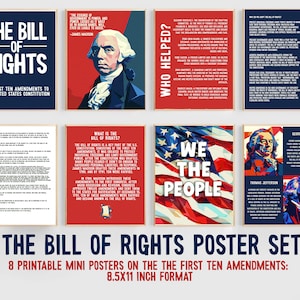The Bill of Rights Bulletin Board Set | US Constitution Government ...