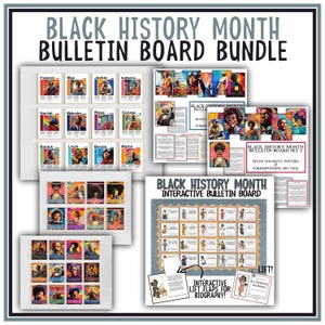 Black History Month Bulletin Board Bundle | Class Interactive Poster ...